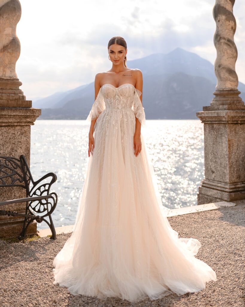 Blushing Romance A-line Gown - IRA'S BRIDAL STUDIO